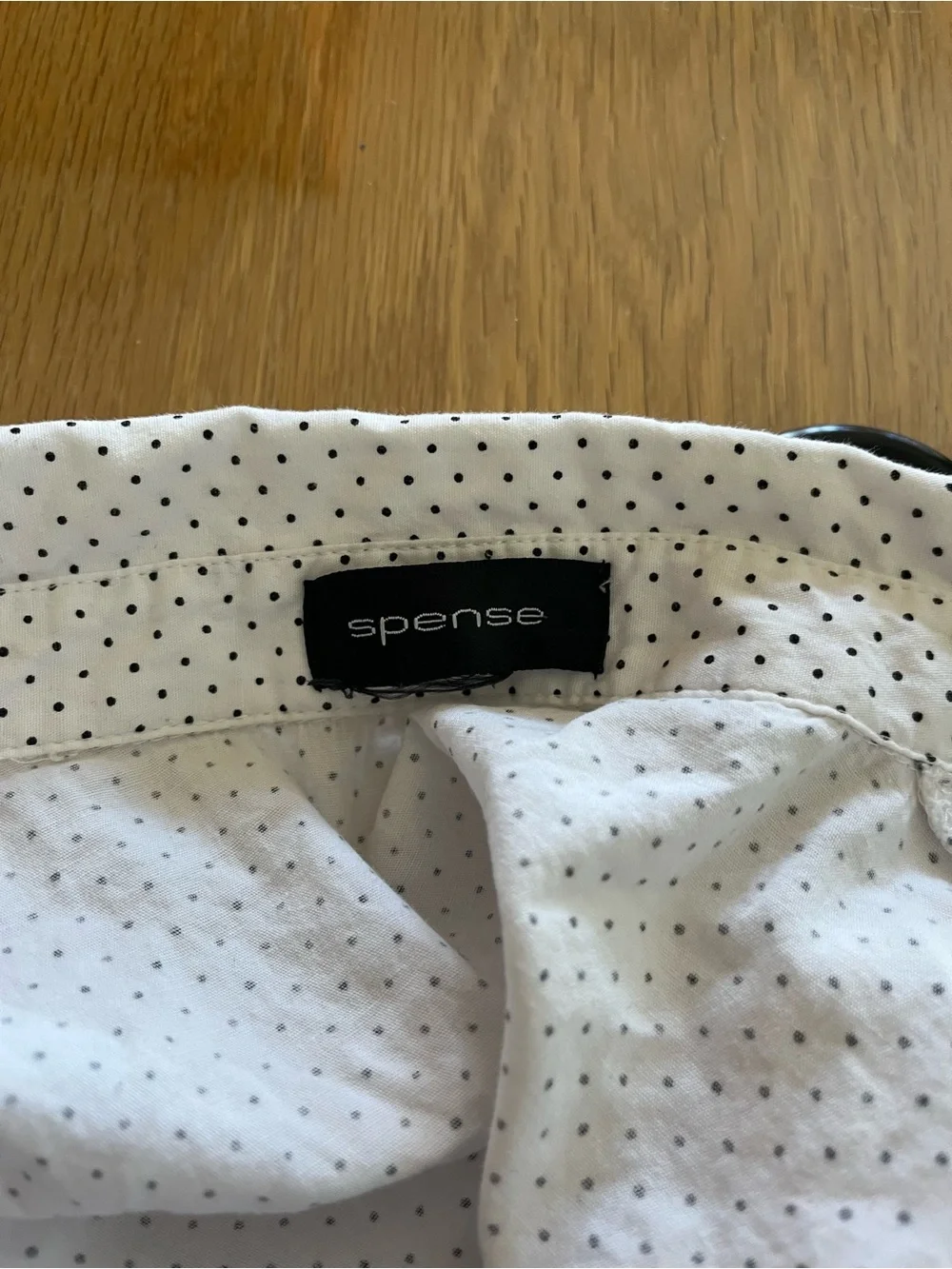 Spense | Tops | Spense White Blouse With Black Polka Dots | Poshmark
